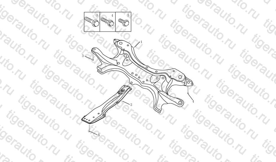 CHASSIS CROSS BEAM Geely SC7 | tigerauto.ru